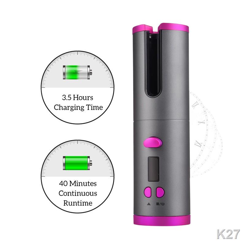 Ckeyin Automatic Hair Curler Wireless Curling Iron Temperature ...