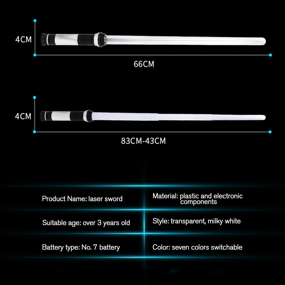 กระบี่Two-In-One Star Lightsaber Flashing Sword Toys Induction Color ...