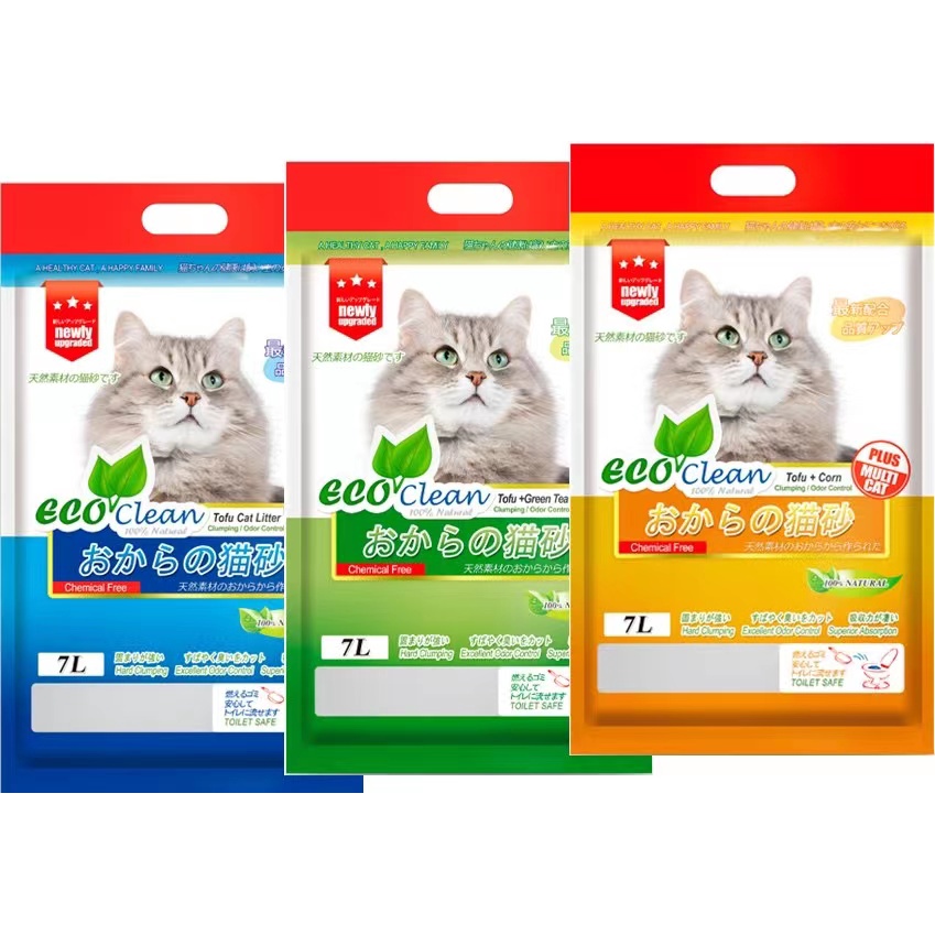 [ยกลัง6ถุง‼️] Eco Clean ทรายแมวเต้าหู้ญี่ปุ่นอีโค่คลีน ขนาด 7 ลิตร | Shopee Thailand
