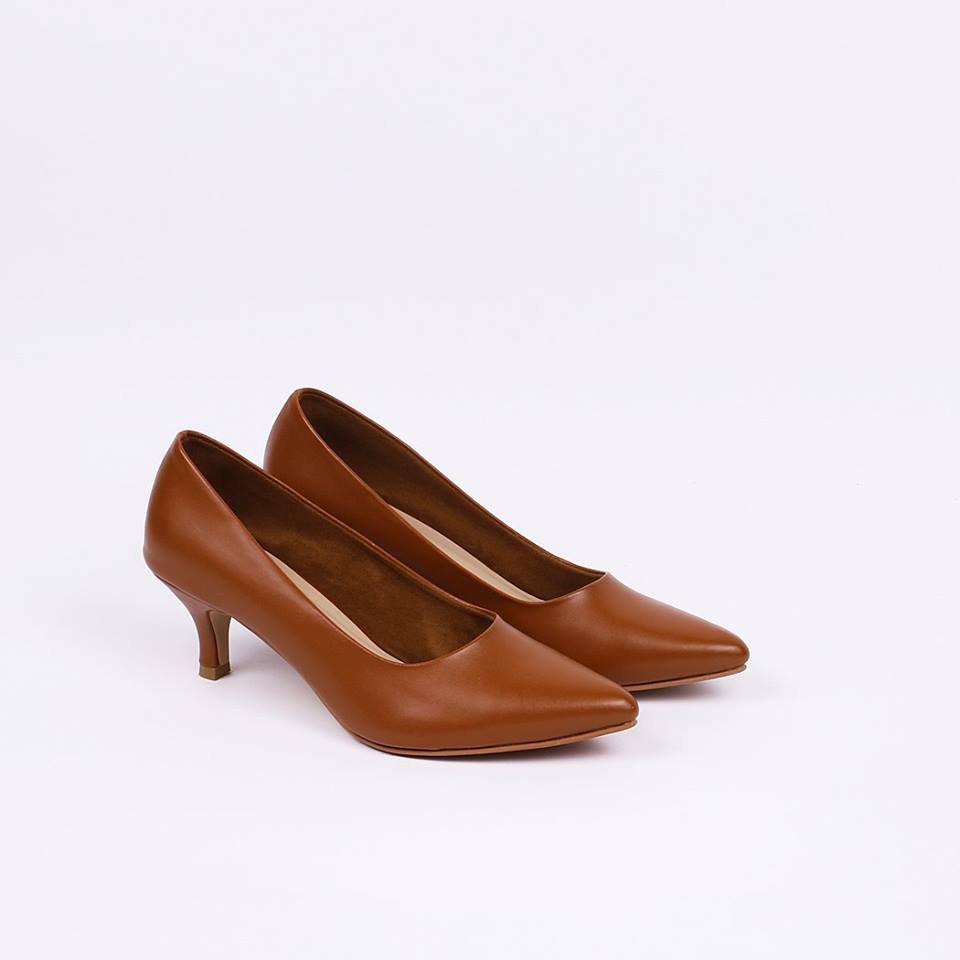 Alinda Pump TAN PU Leather upper - napat.official - ThaiPick