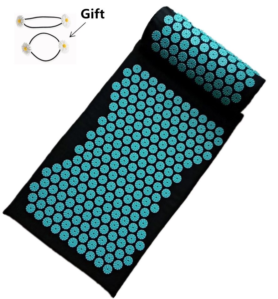 2pcs Acupressure Mat Head Neck Back Foot Massage Cushion Pillow Yoga ...