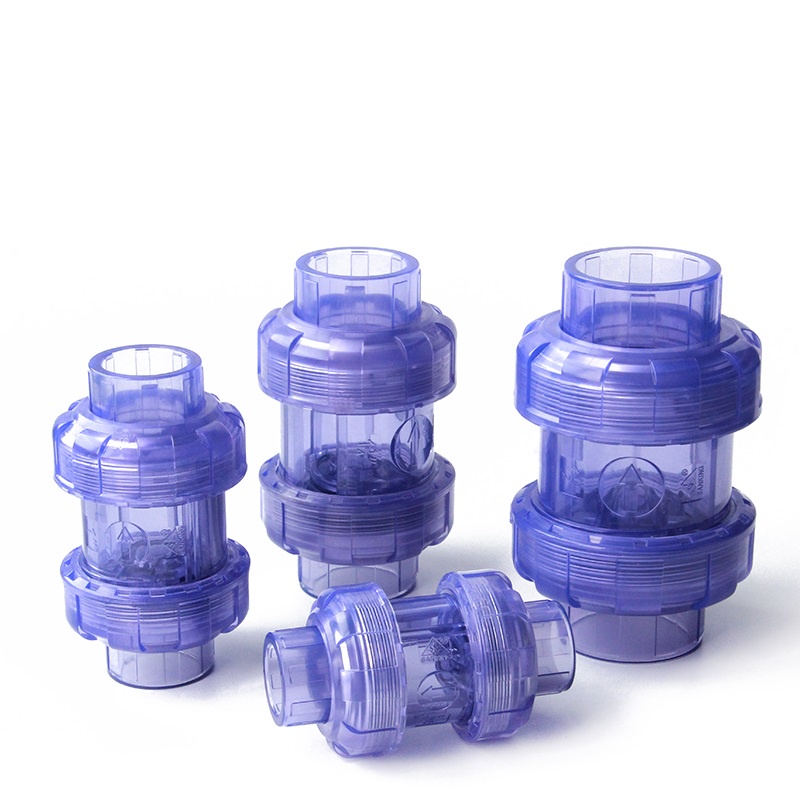 Sanking Transparent I.D.20mm-63mm PVC One Way Non Return Check Valve UPVC Pipe Fitting For ...