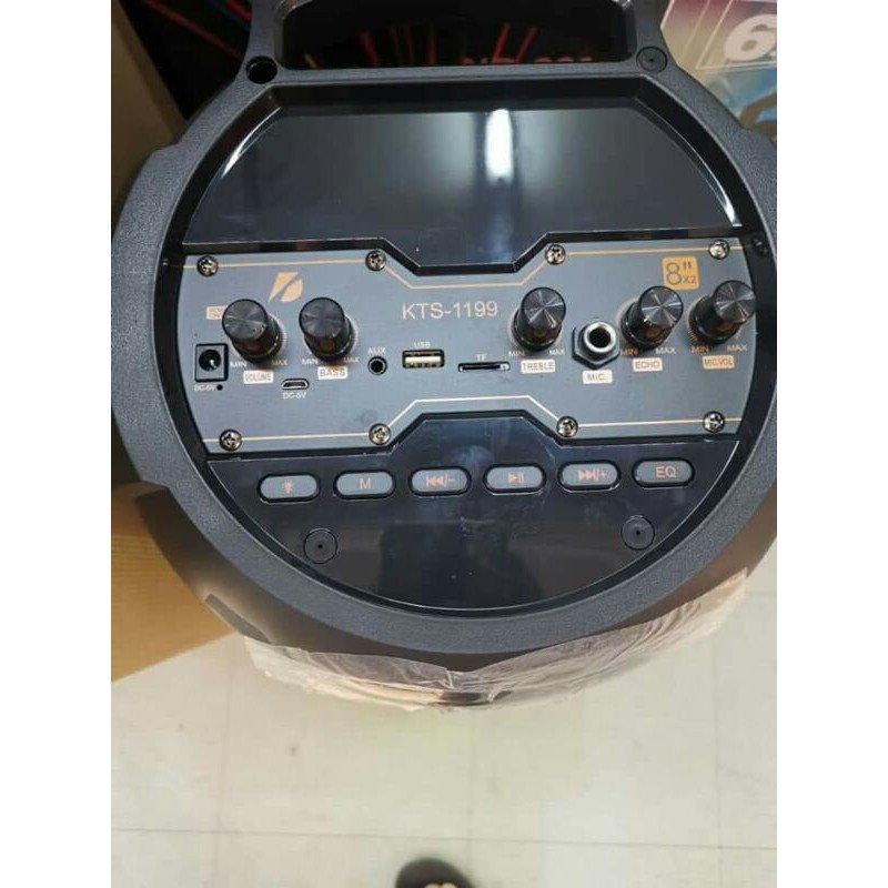 ลำโพงบลูทูธ รุ่น KTS-1199 ดอก8 นิ้ว กำลังขับ 30W2 เบสแน่นฟรีไมค์ รีโมท ลำโพงคาราโอเกะเสียงเบส ...