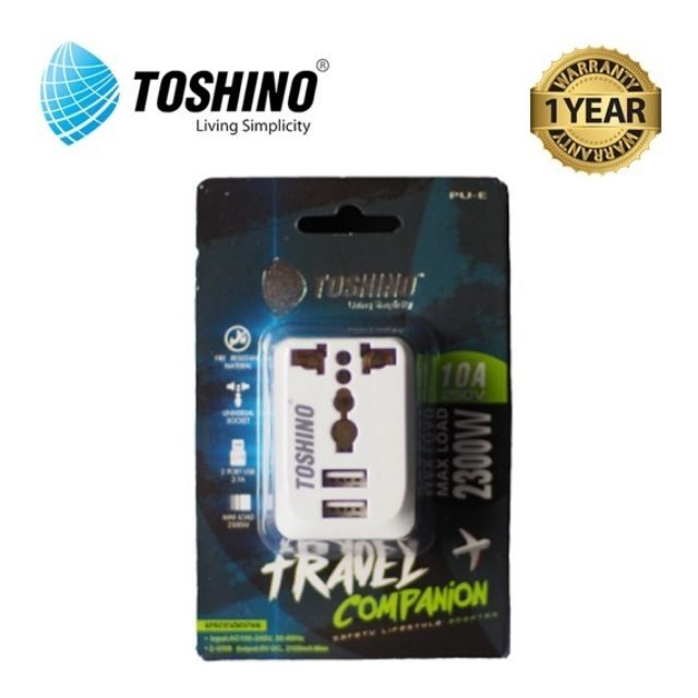 Toshino Travel Adapter PE-U | Shopee Thailand