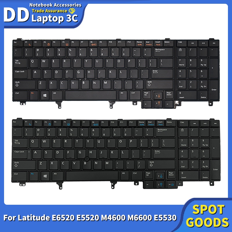 New US Laptop Keyboard For DELL Latitude E6520 E5520 M4600 M6600 E5530 ...