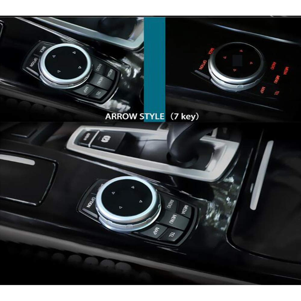 1x For BMW F10 F20 F30 IDrive Car Multimedia Big Knob Cover Button Trim ...