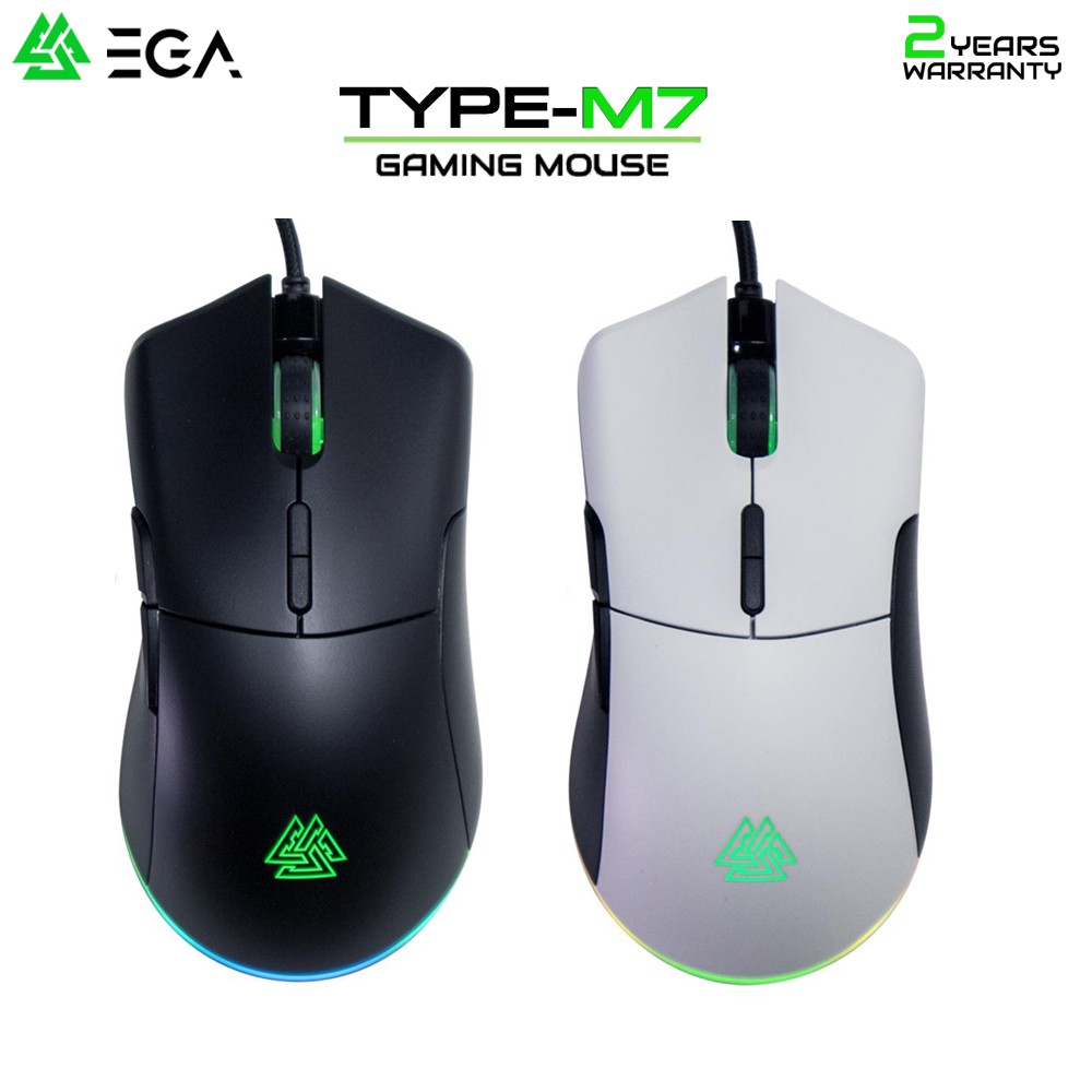 EGA GAMING MOUSE M7 BLACK/WHITE (2Y) เม้าส์สำหรับเล่นเกมส์ | Shopee ...