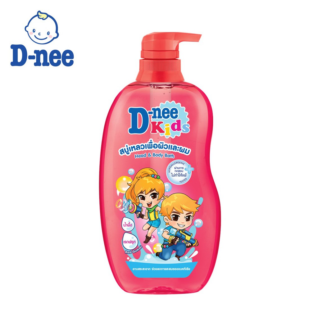 D-nee ดีนี่ คิดส์ สบู่เหลวเพื่อผิวและผม กลิ่น เรด กัมมี่ 400 มล. - dnee ...