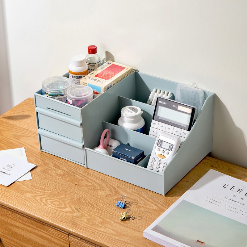 Large Cosmetic Storage Box Dormitory Desktop Jewelry Box Organizer Box