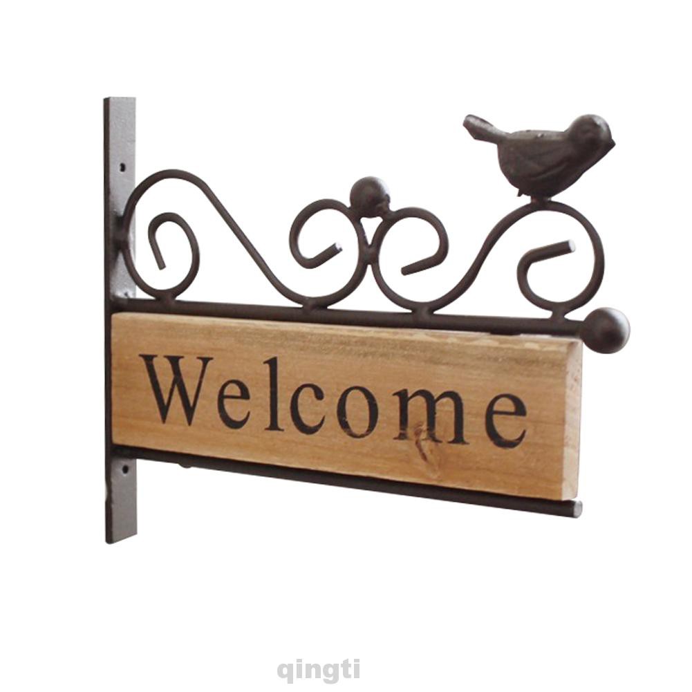 Gift House Pastoral Stable Wrought Iron Vintage Welcome Sign - qingti ...