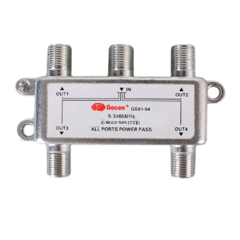 Mastersat Splitter 4 ways ตัวแยก 4 จุด ทีวีดิจิตอล หรือ จานดาวเทียม All Port Power Pass ความถี่ ...