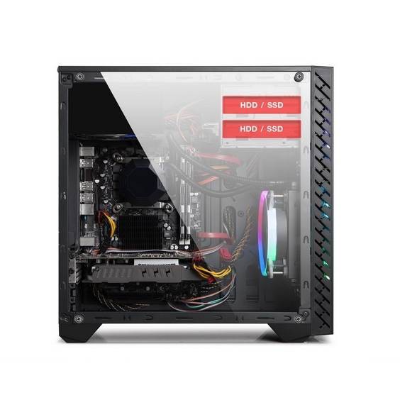 CASE (เคสเกมมิ่ง) GVIEW i2-31 I2-30 I3-50 Micro-ATX ไฟ RGB Xประกัน 1ปี ...