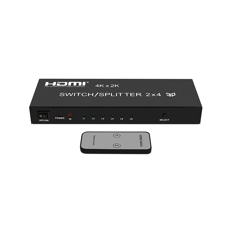 MultiScreen Dislay 4K HDMI Slitter 1 Inut 2 Outut Metal 1 X 2 HDMI ...