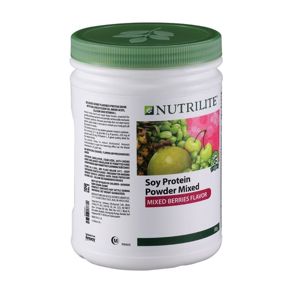 Amway Nutrilite Soy Protein Drink Mix - Mixed Berries Flavor 500g ...