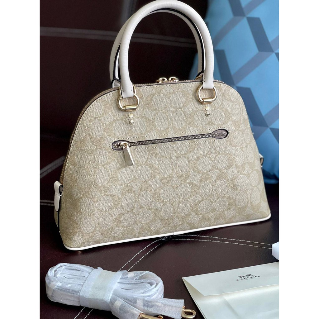 Coach KATY SATCHEL IN SIGNATURE CANVAS (COACH 2558) [Light Khaki Chalk ...