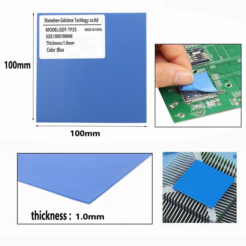 In Stock3 Pcs 100mm100mm 0.5mm 1mm 1.5mm Combination Thermal Conductive ...