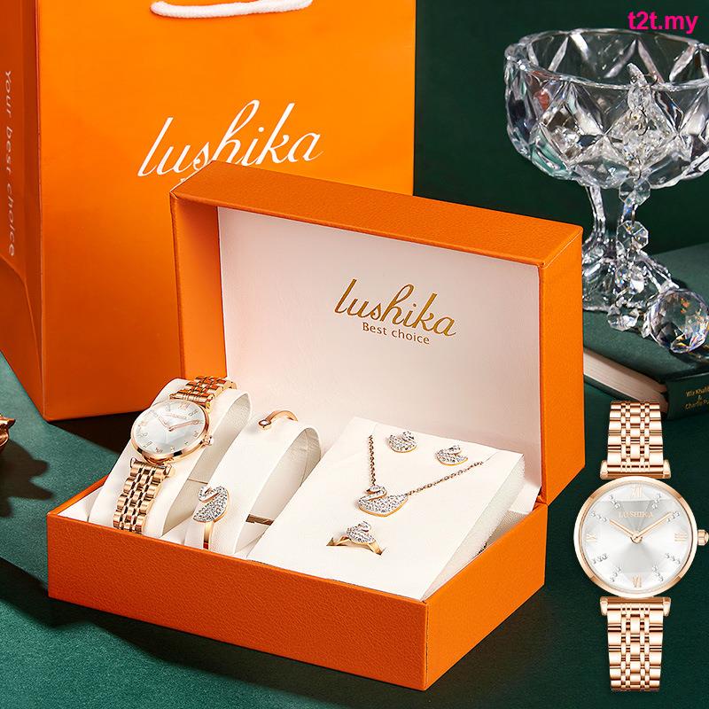 Lusika Small Green Watch Women Quartz Ladies Gift Box Set New Style ...