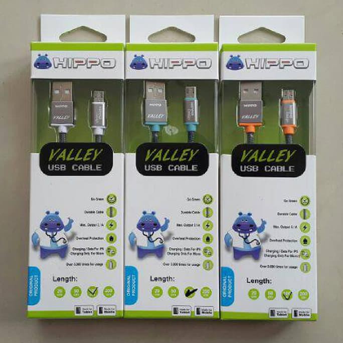 สายเคเบิ้ลฮิปโป Valley Micro 100ซม. คุณภาพดี - linalina117.th - ThaiPick