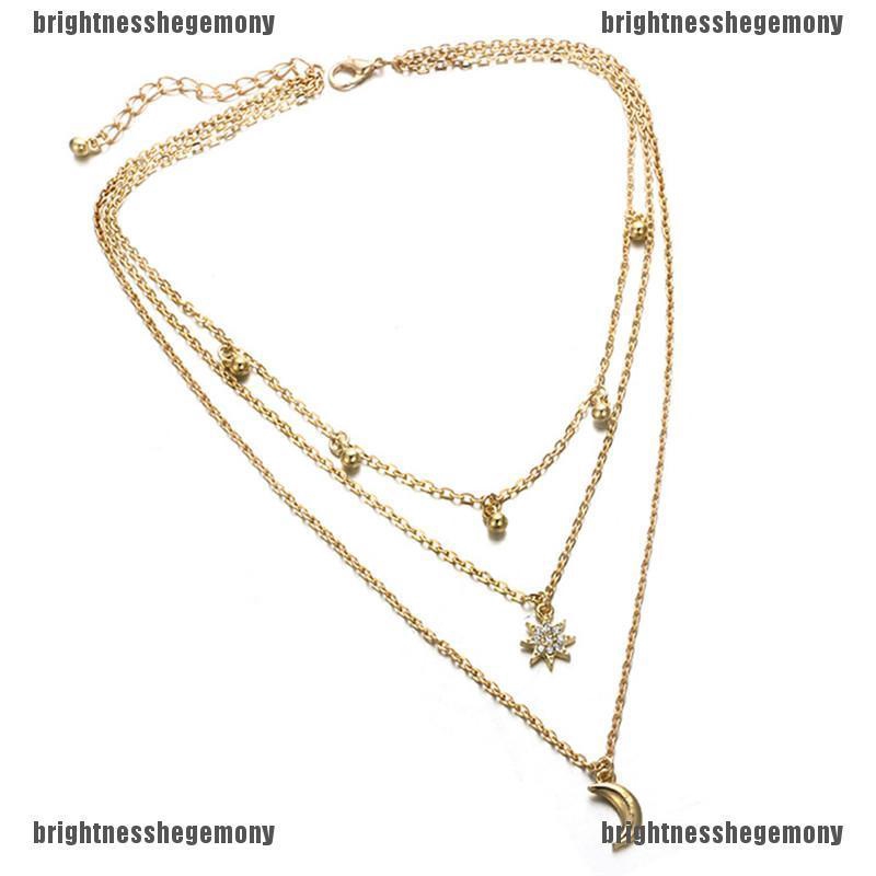 BMTH Boho Multilayer Star Moon Pendant Necklace Statement adore ...