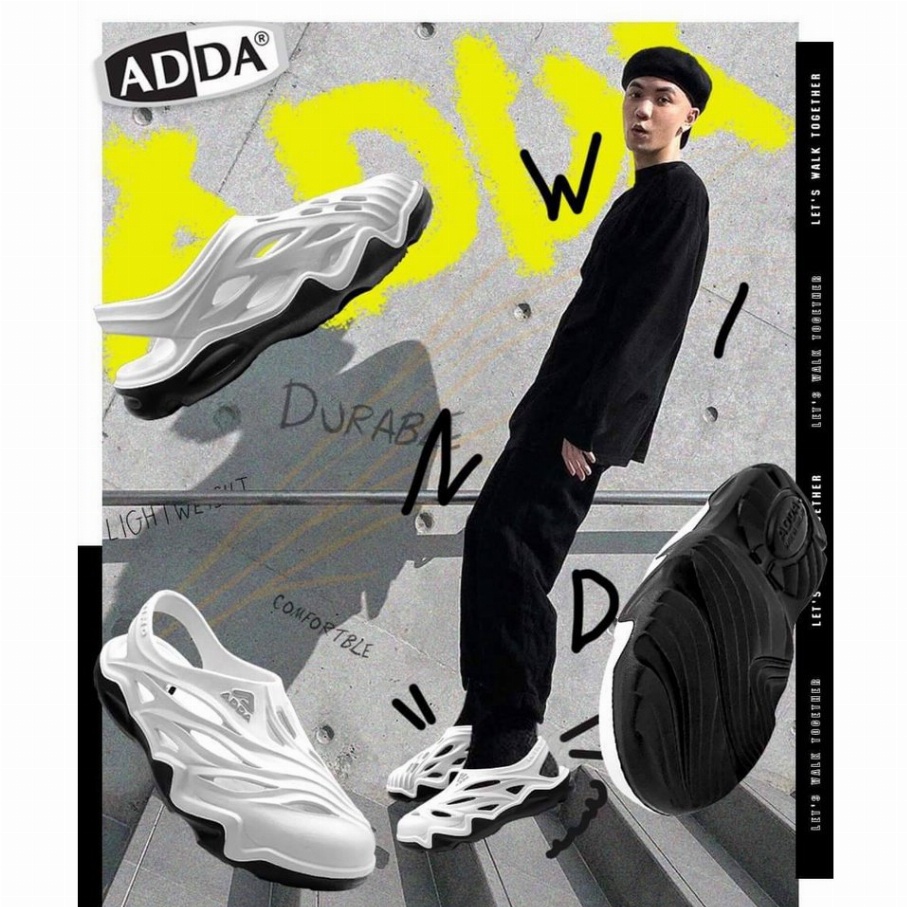 AD75.42 NEW ADDA WIND รองเท้าแตะ ลำลอง ผู้ชายญ แบบสวมหัวโต รัดส้น รุ่น ...