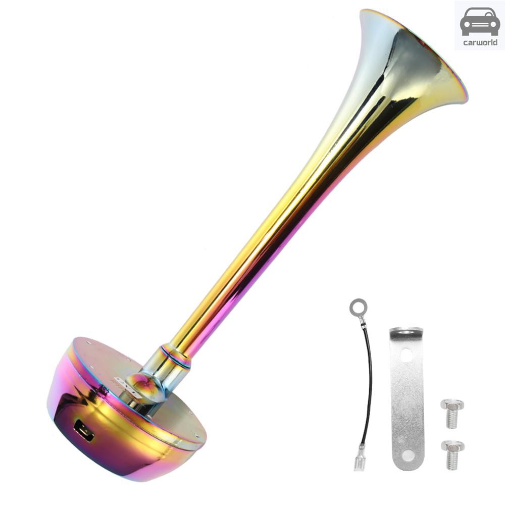Single Trumpet Car Horns Chrome Trumpet Truck Train Car Loud Colorful ...