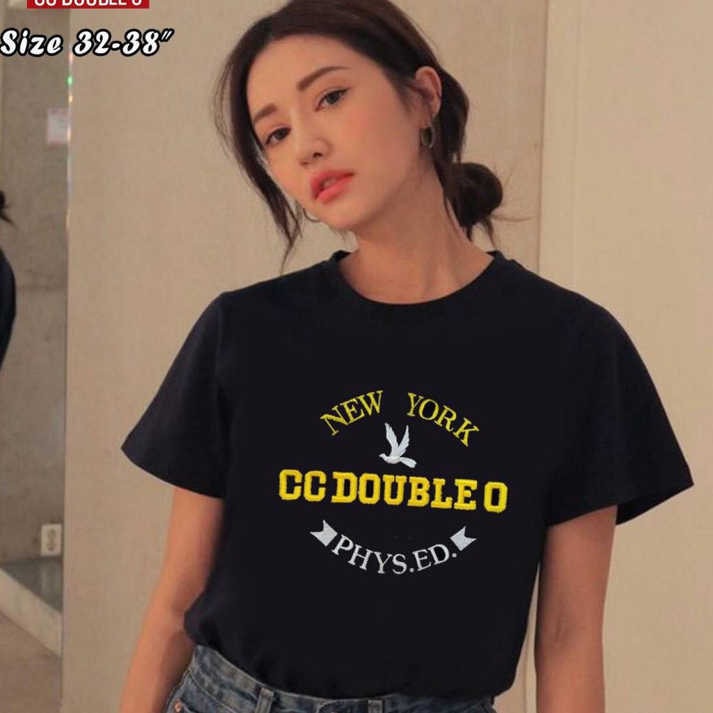 เสื้อยืดแขนสั้น งานปักนูน-งานป้ายCC-OO Cotton 100 (SMLXL) No.14 - d_dome_shop - ThaiPick