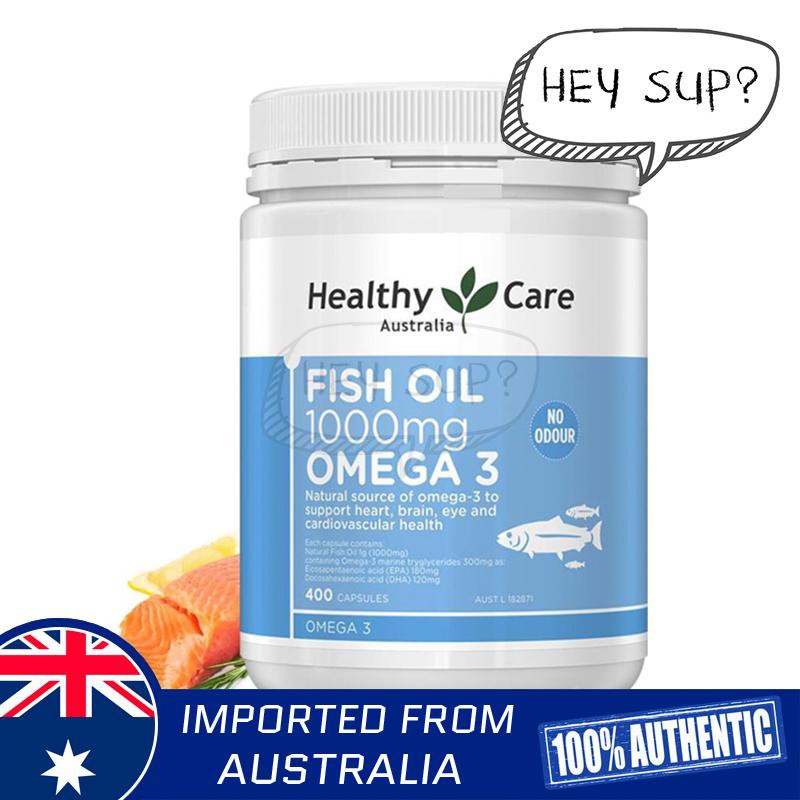 Healthy Care Fish Oil 1000mg Omega 3 400 Capsules bIOG | Shopee Thailand
