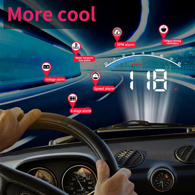 Auto HUD Head Up Display 3.5 OBD 2 II Car Hud Speedometer Car Projetor ...