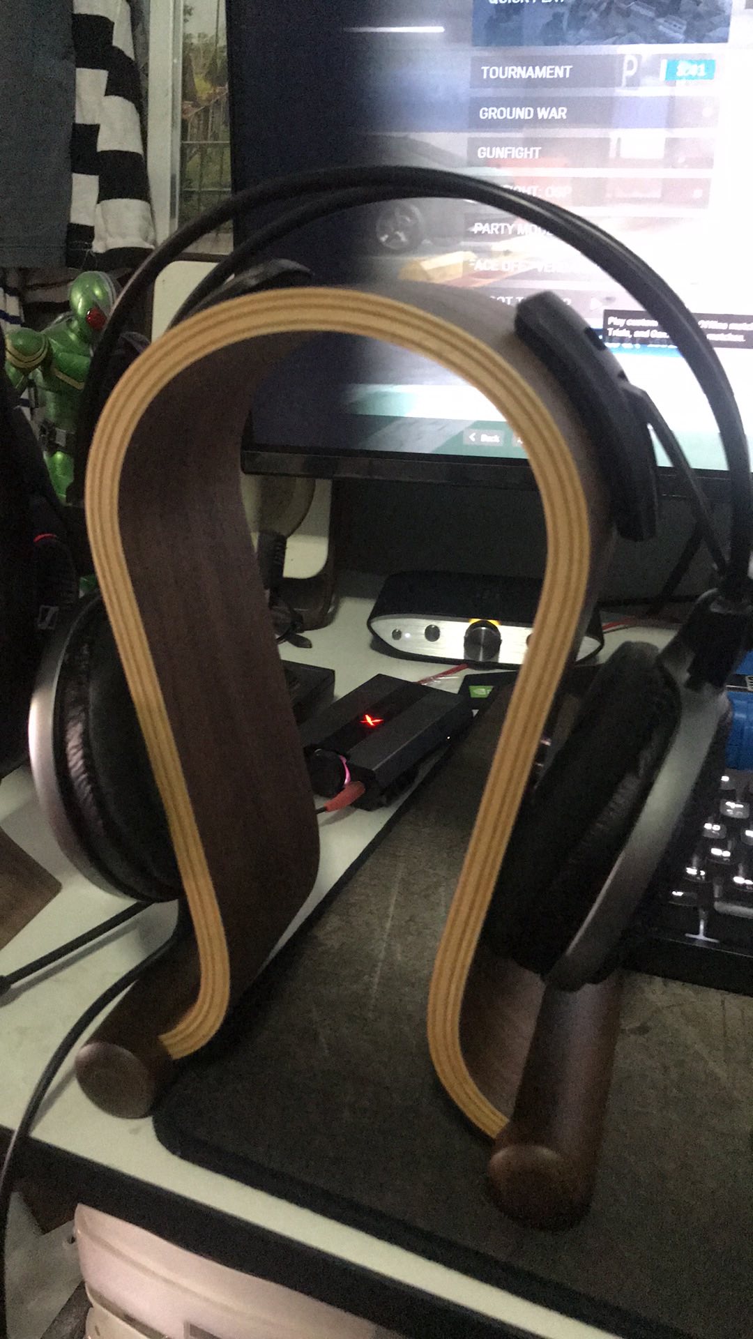 Wooden Walnut Wood Headphone Gaming Headset ที่วางหูฟัง | Shopee Thailand