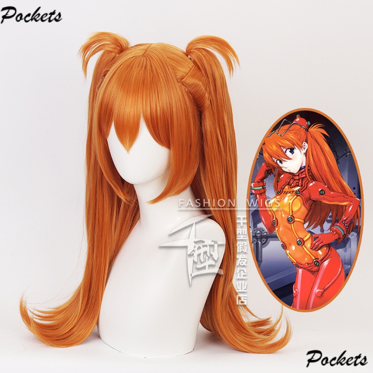 [Thousand Types] EVA Evangelion Asuka Double Ponytail Separate Cosplay ...