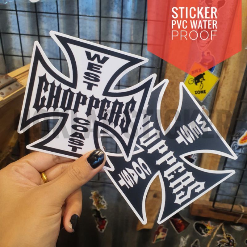 Stickers West Coast chopperสติ๊กเกอร์ตกแต่งรถ.ทั่วไป.เคลือบด้านกันน้ำ ...