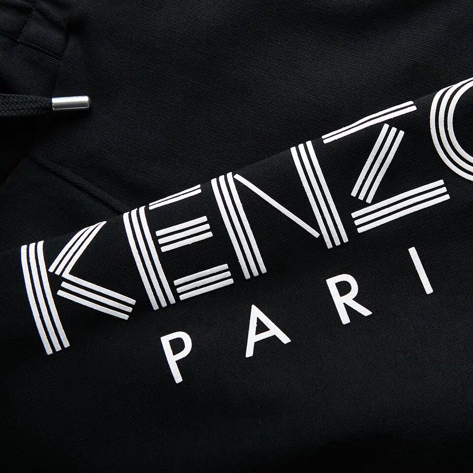 Kenzo Classic 19 กางเกงขาสั้นพิมพ์ลายตัวอักษรสีดําและสีขาว - 202016fa ...
