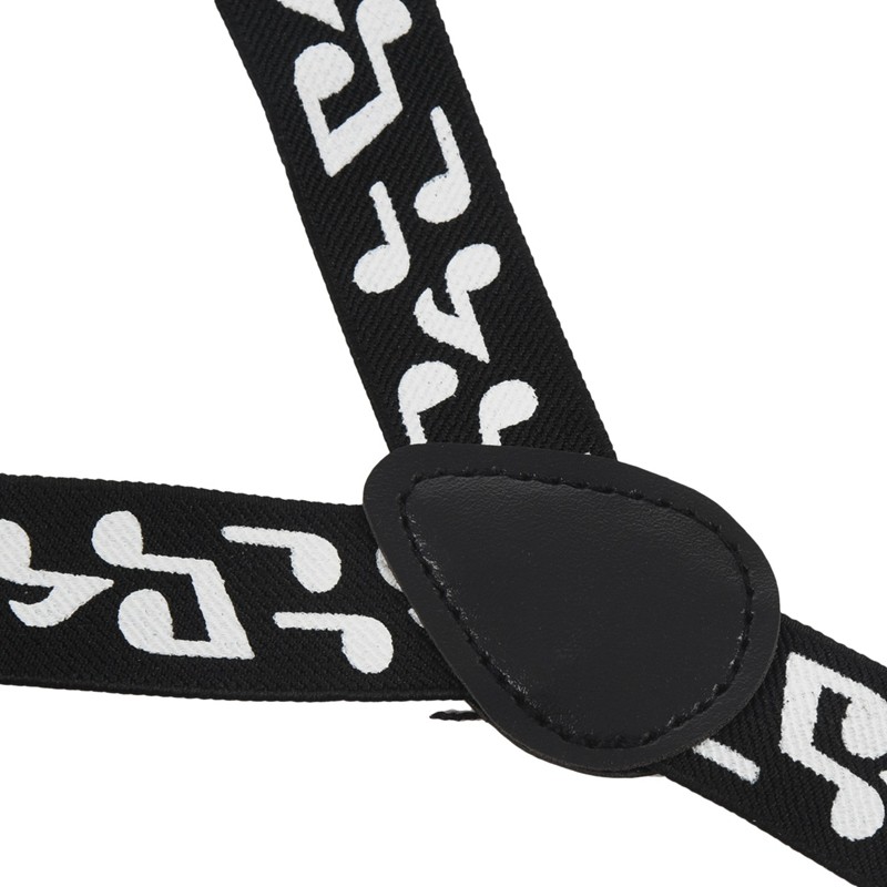 Black White Music Notes - Funky Trendy Uni Suspender Braces One Size ...