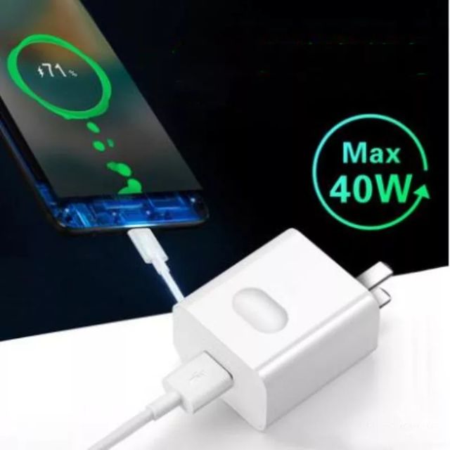 ชุดสายชาร์จแท้ Huawei Super Charg 40W Mate3020 Pro P40 ProP30 Pro 10V 4A 40W Original Huawei ...