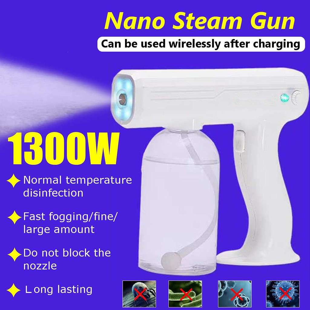 800Ml Blue Light Nano Steam Atomizing Fogger ฆ่าเชื้อ Sprayer แบตเตอรี่ ...