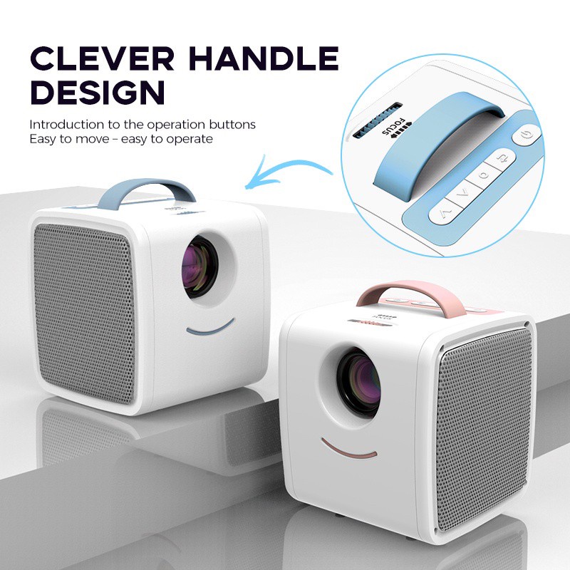 New Factory Q2 Projector Household Micro LED Mini Childrens Portable ...