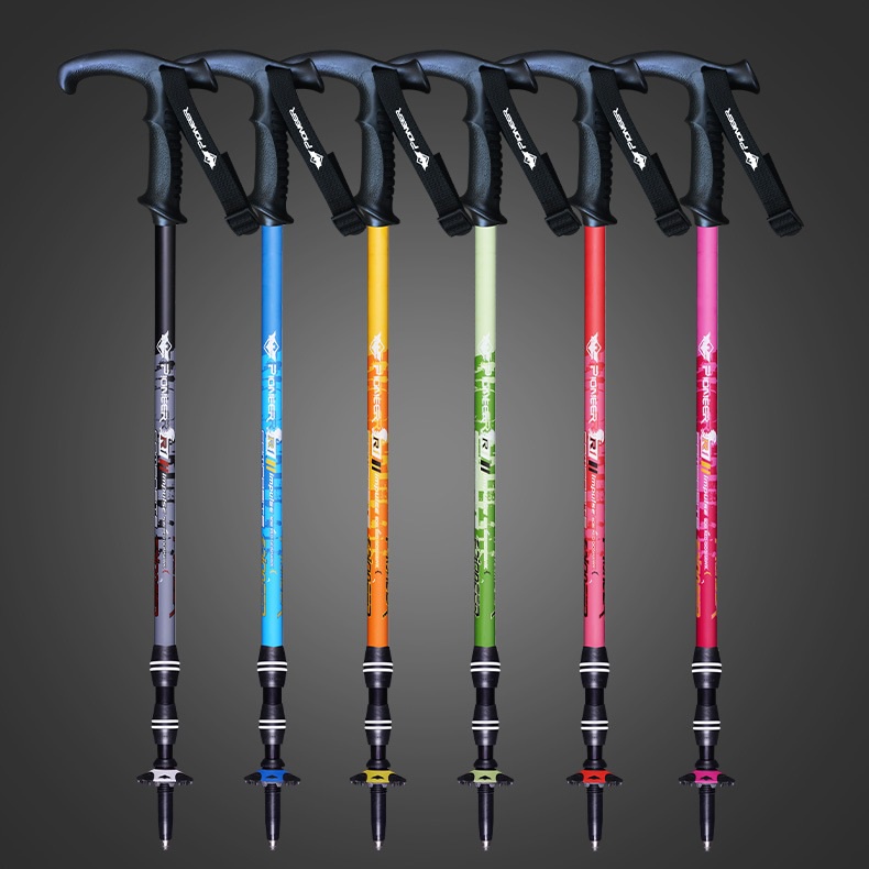 Pioneer 2Pcs Ultralight Aluminum Alloy Anti Shock Walking Stick For ...