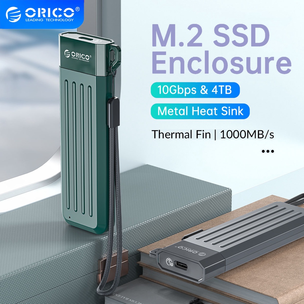 ORICO กล่องฮาร์ดดิสก์แบบใส สำหรับ M2 SSD NVME SSD Enclosure M.2 เป็น ...