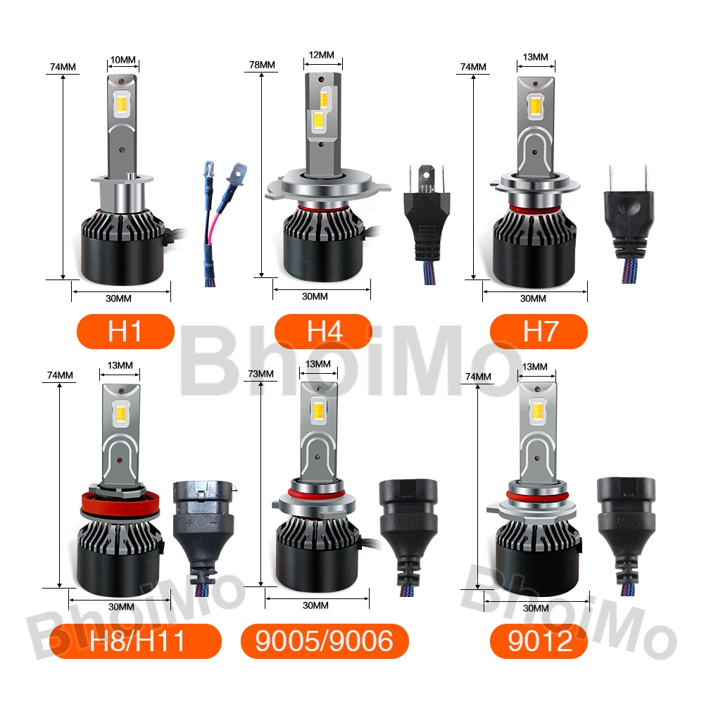 Bhoimo 2022 ใหม่ หลอดไฟตัดหมอก LED F8 H1 H3 H4 H7 H8 H9 H11 9005 HB3 ...