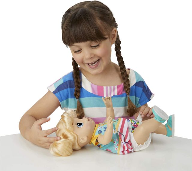 Baby Alive Step N Giggle Baby Blonde Hair Doll with Light-Up Shoes ...