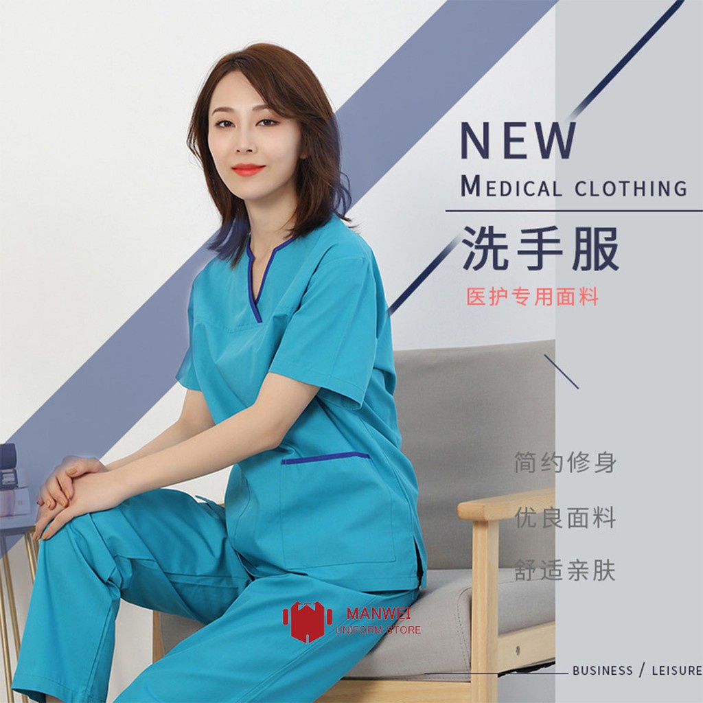 NEW STYLE Scrub Suit Medical Set Women Short Sleeve - othkgr8eml - ThaiPick