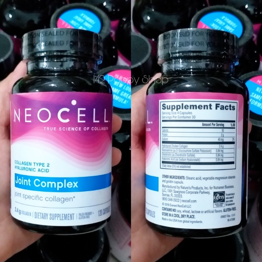 คอลลาเจนไทป์2 Neocell Collagen Type 2 Joint Complex 2400 mg120 Capsules ...