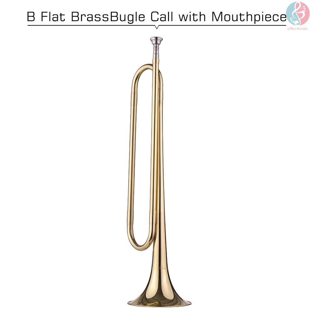 Muslady B Flat Bugle อุปกรณ์ทรัมเป็ตทองเหลืองพร้อมปากเป่าสําหรับผู้ ...