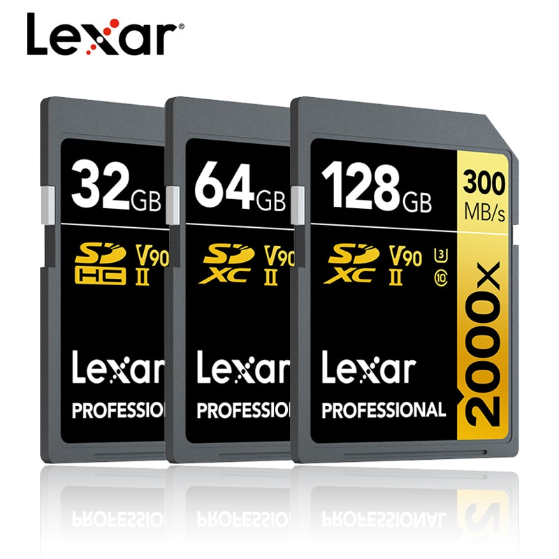 Original Lexar 2000x 128gb 64gb 32gb Sd Card Sdxc Uhs-ii U3 Flash ...