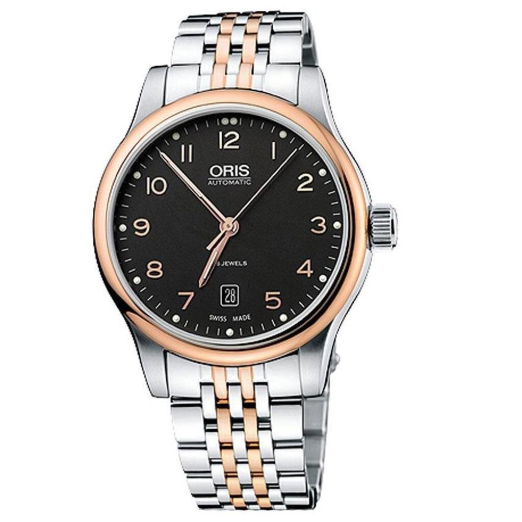 ORIS Classic Date Automatic รุ่น 733 7594 4394MB - Stainless/Pink Gold ...