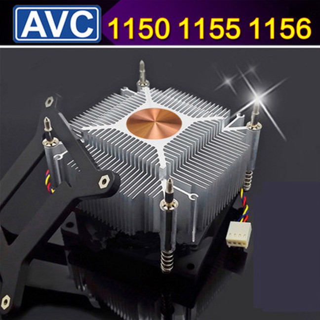 Cpu Cooler Silence 4 Pin หม้อน้ําทองแดงสําหรับ Intel 115 X Series 1150 ...