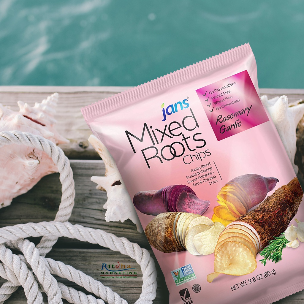 Jans Mixed Roots Chips Rosemary Garlic 80 กรัม | Shopee Thailand
