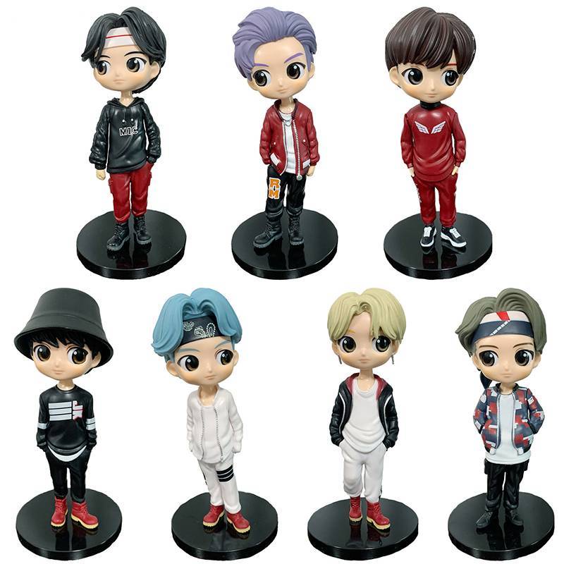 อะนิเมะฟิกเกอร์ตัวการ์ตูนแอคชั่นเดสก์ท็อปเครื่องประดับของเล่นโมเดล KPOP ...