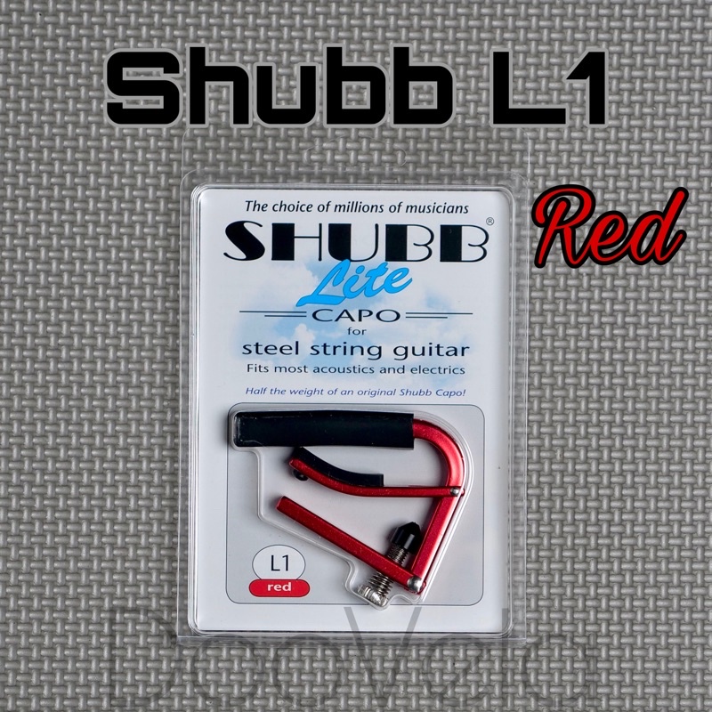Shubb Capo Lite L1 Red คาโป้อะลูมิเนียม สีแดง สำหรับกีตาร์โปร่ง กีตาร์ ...