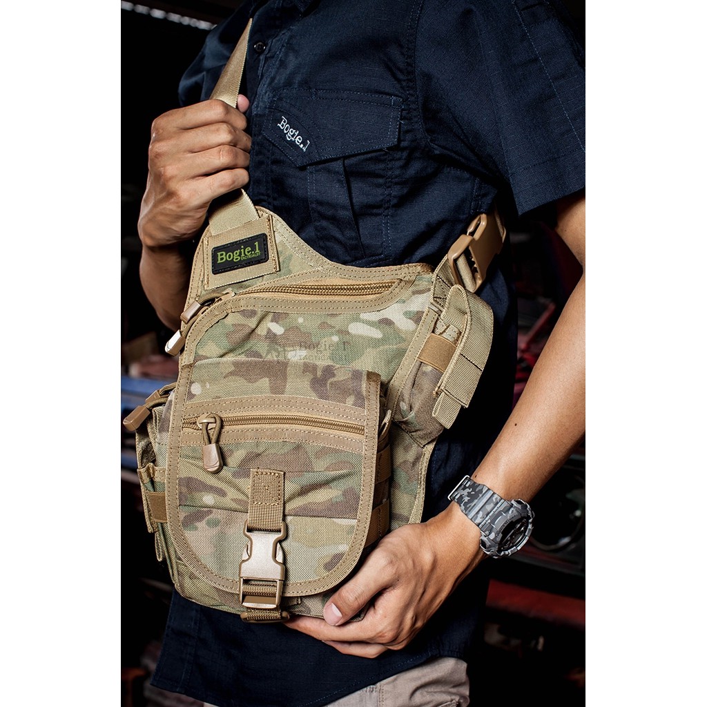 กระเป๋าสะพายข้าง ซ่อนปืu ทรงสามเหลี่ยม Bogie1 1000D สี ดำ ทราย เขียว มัลติแคม - bogie1inter ...